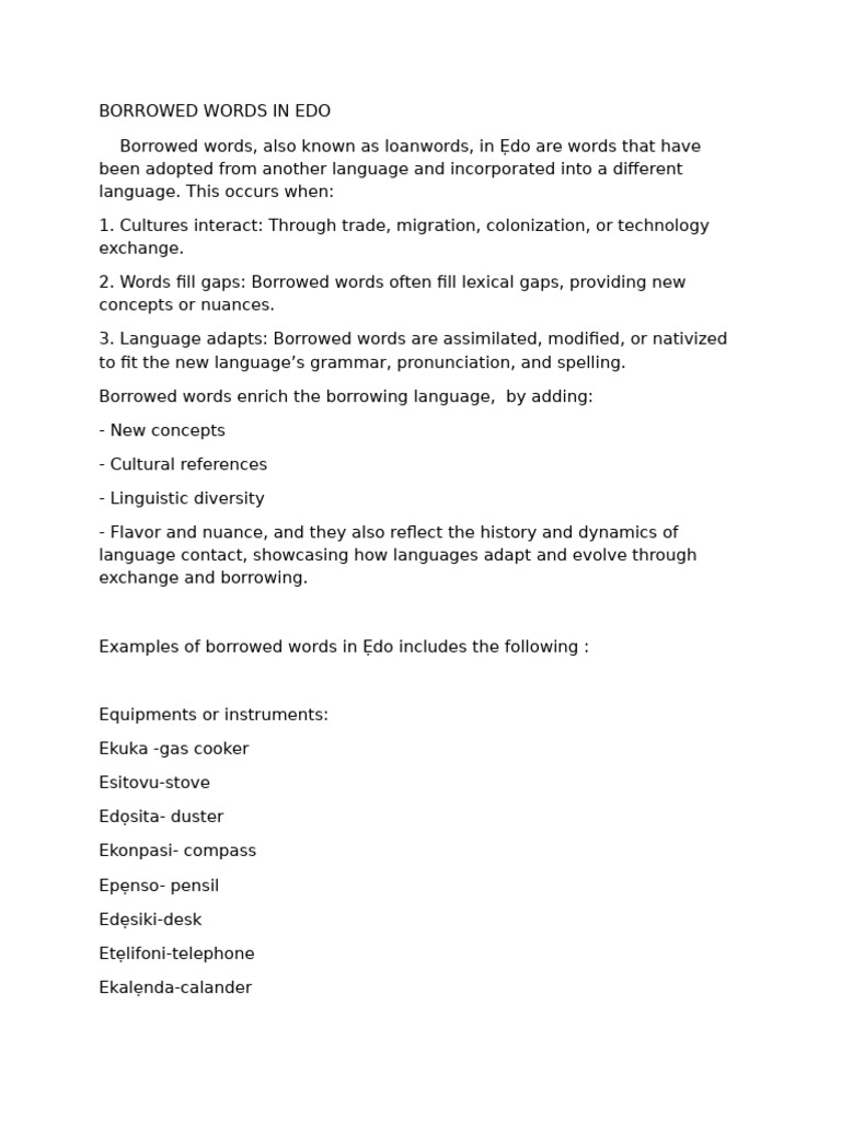 Vocabulary Example 2 | PDF