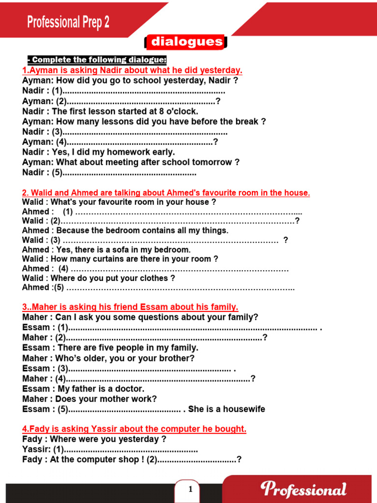 Prep 2 Dialogues.doc | PDF | Egypt