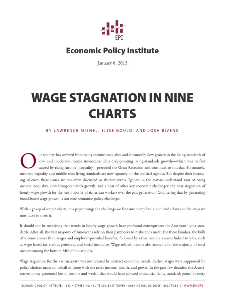 Wage Stagnation in Nine Charts | PDF | Trade Union | Labour Economics