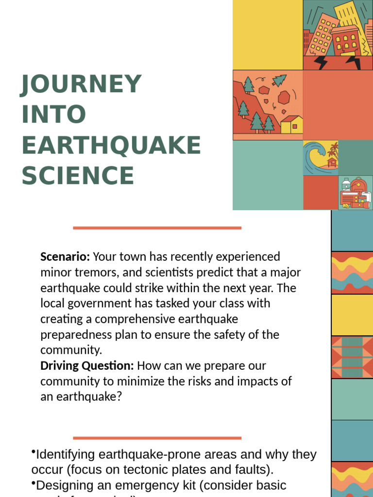 Earthquake Science Earth Science Education Presentation Warm Icon Style ...