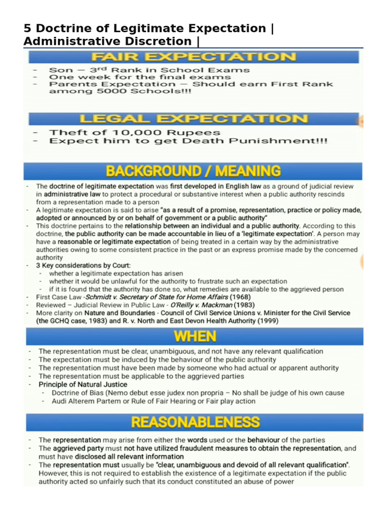 5 Doctrine of Legitimate Expectation | PDF