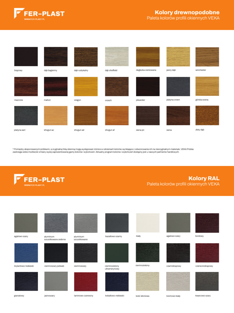 FER-PLAST Kolorystyka | PDF