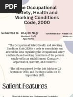 Osh Code 2020 | PDF | Occupational Safety And Health | Employment