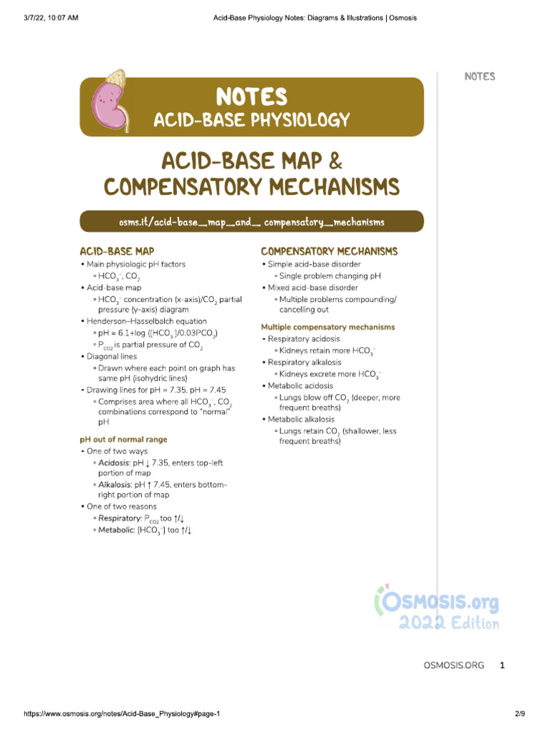 Acid-Base Physiology | PDF