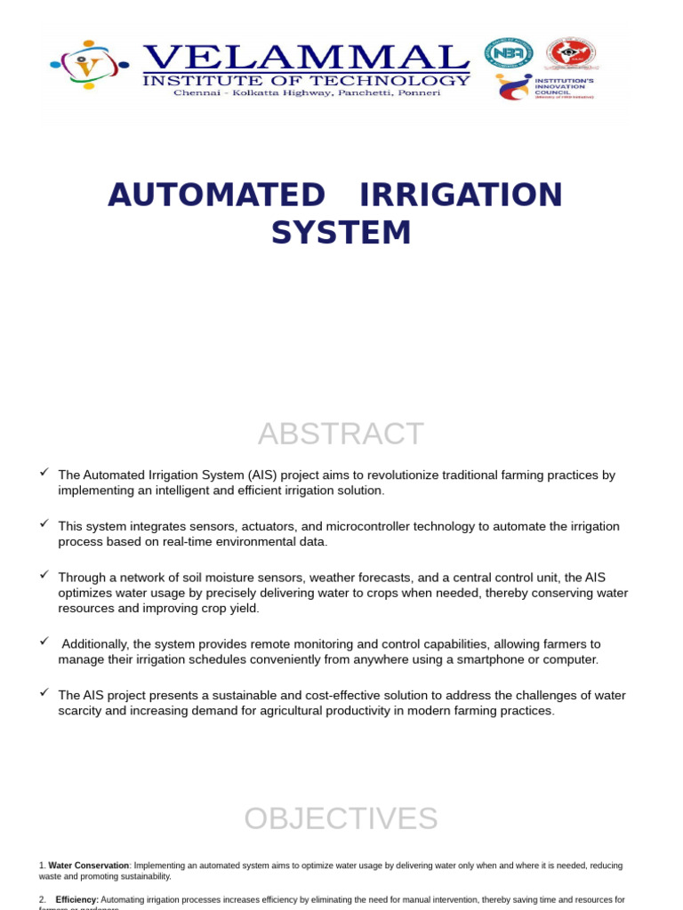 Automated Irrigation System Overview | PDF | Irrigation | Automation