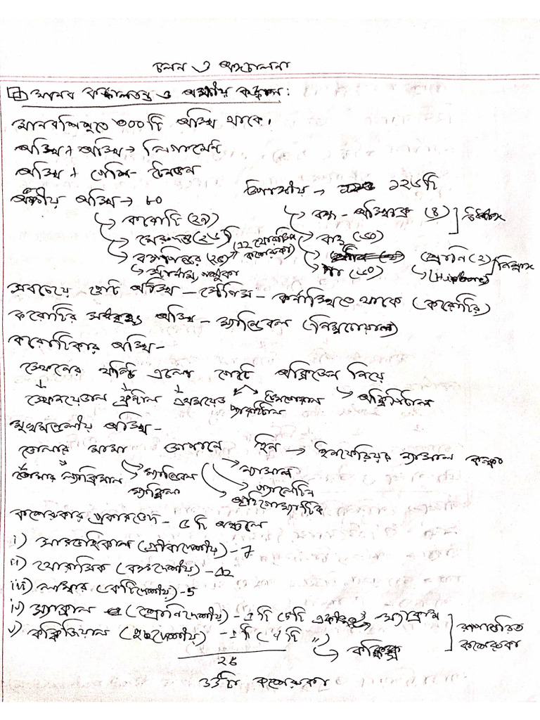 চলন ও অঙ্গচালনা handnote | PDF