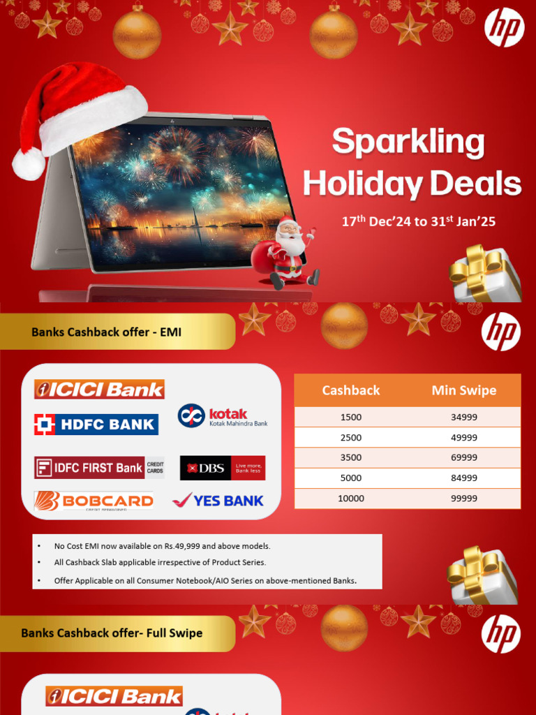HP Holiday Cashback & Warranty Offers | PDF | Credit Card | Payments