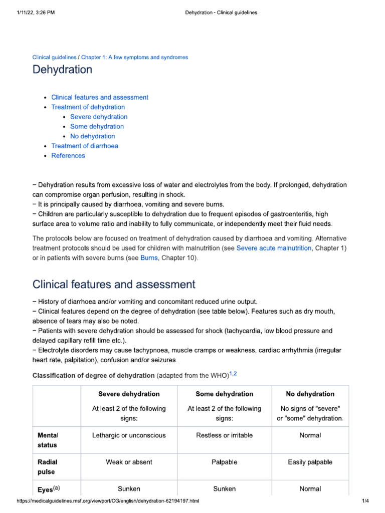 Dehydration Therapy | PDF