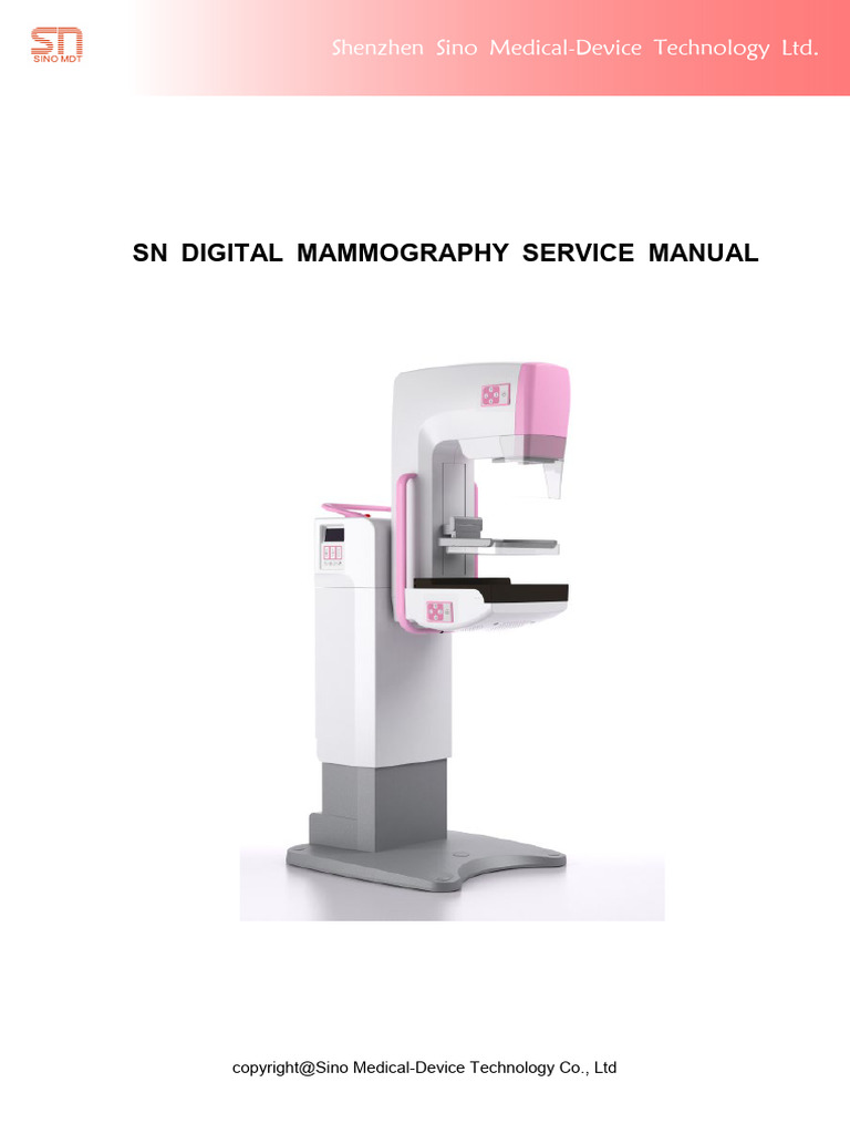 Digital Mammography Service Manual | PDF | Calibration | Vacuum Tube