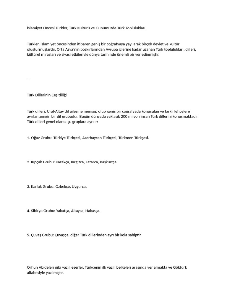 İslamiyet Öncesi Türkler | PDF