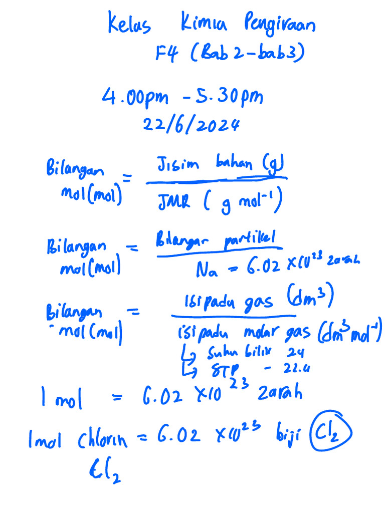 Modul Pengiraan Kimia (1) SF | PDF