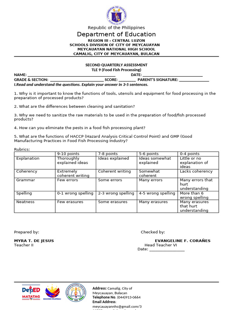 Second-Quarter-test | PDF