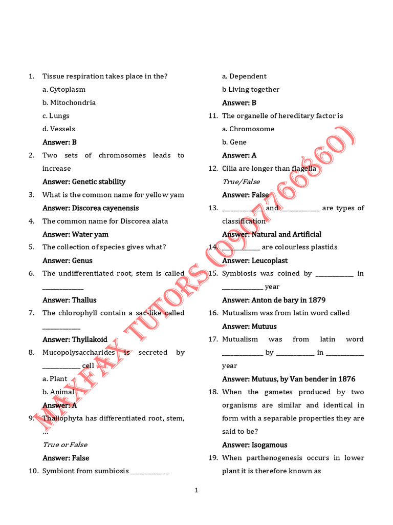 Maxfax (MFCT) Final Bio 101 PDF 2 For Exam | PDF | Meiosis | Cell (Biology)