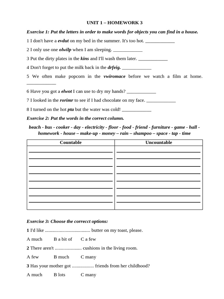 Unit 1 - Homework 3 | PDF