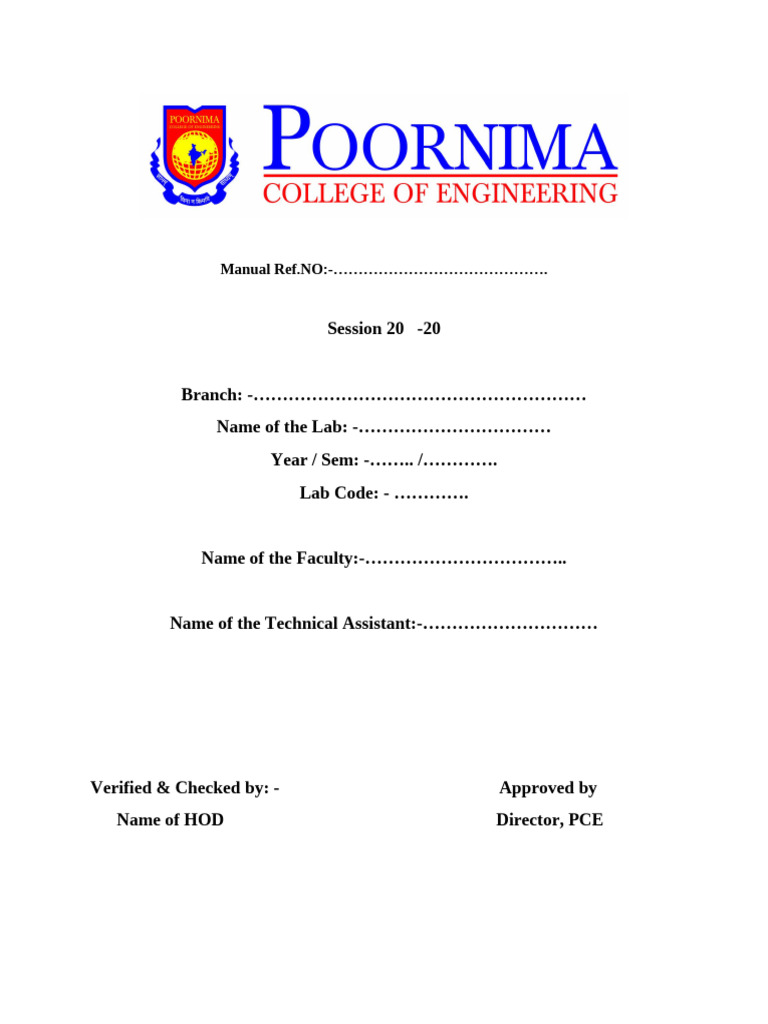 PCE-lab Format for Manual | PDF