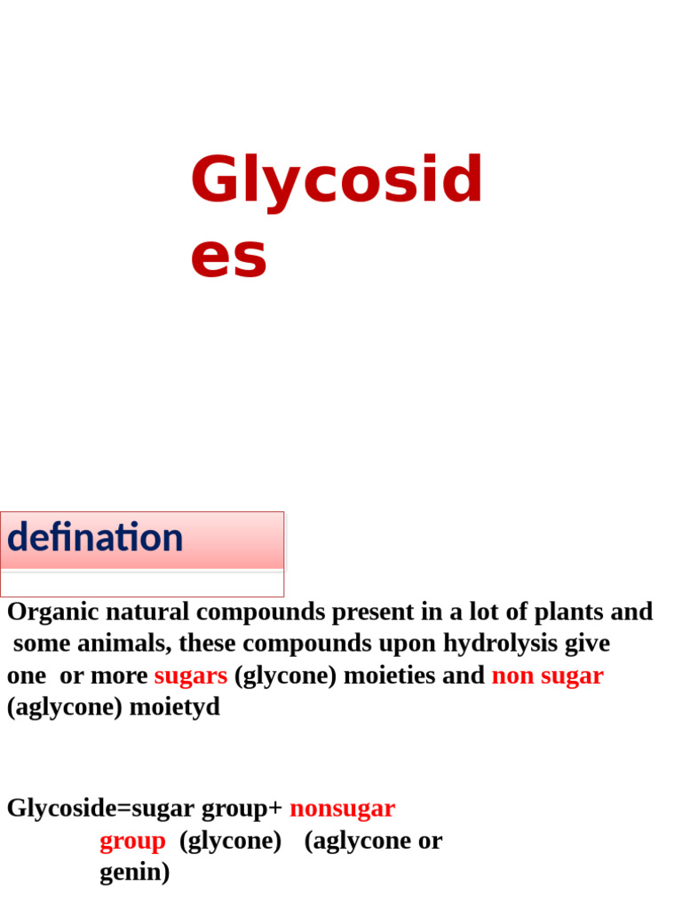 Glycosidesfullppt 210903140729 | PDF