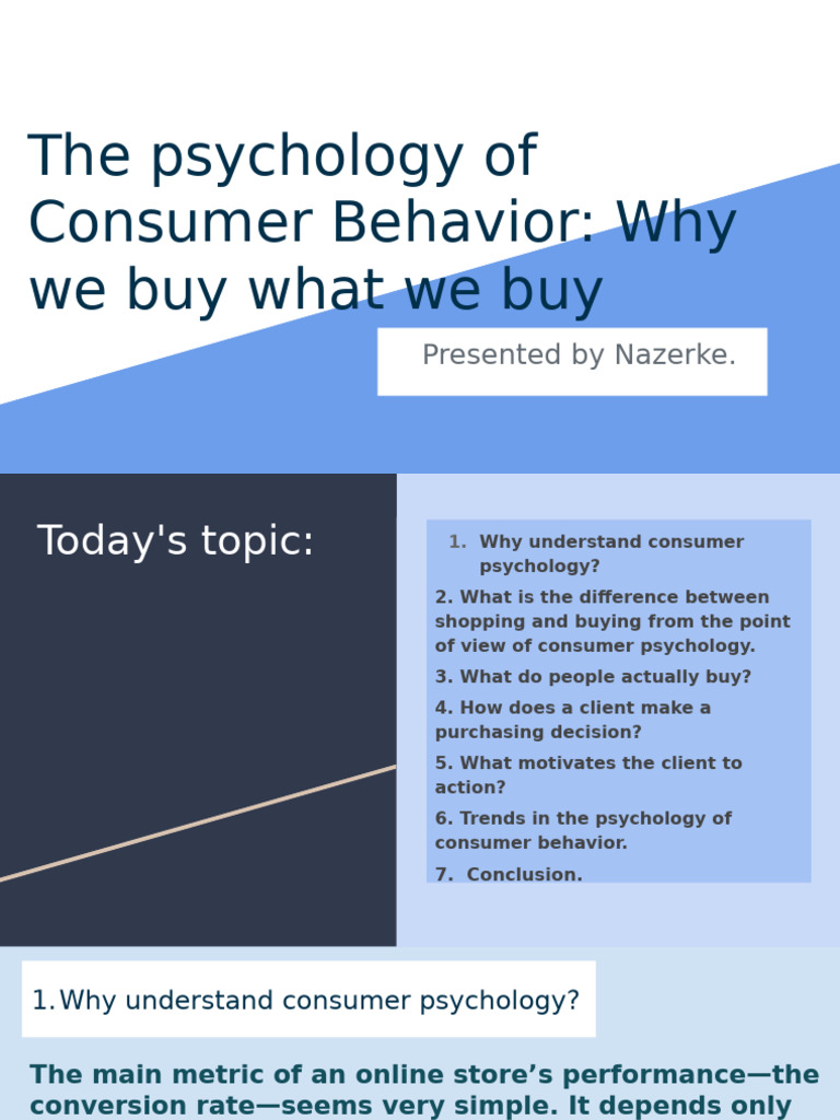 The Psychology of Consumer Behavior_ Why We Buy What We Buy | PDF ...