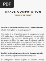 Steps For Computing Grades | PDF | Percentage | Epistemology