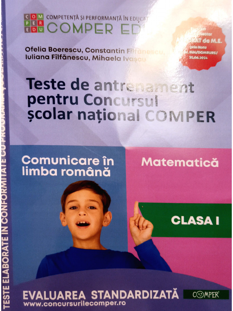 Teste Antrenament COMPER Etapa 1 - CLASA 1 | PDF