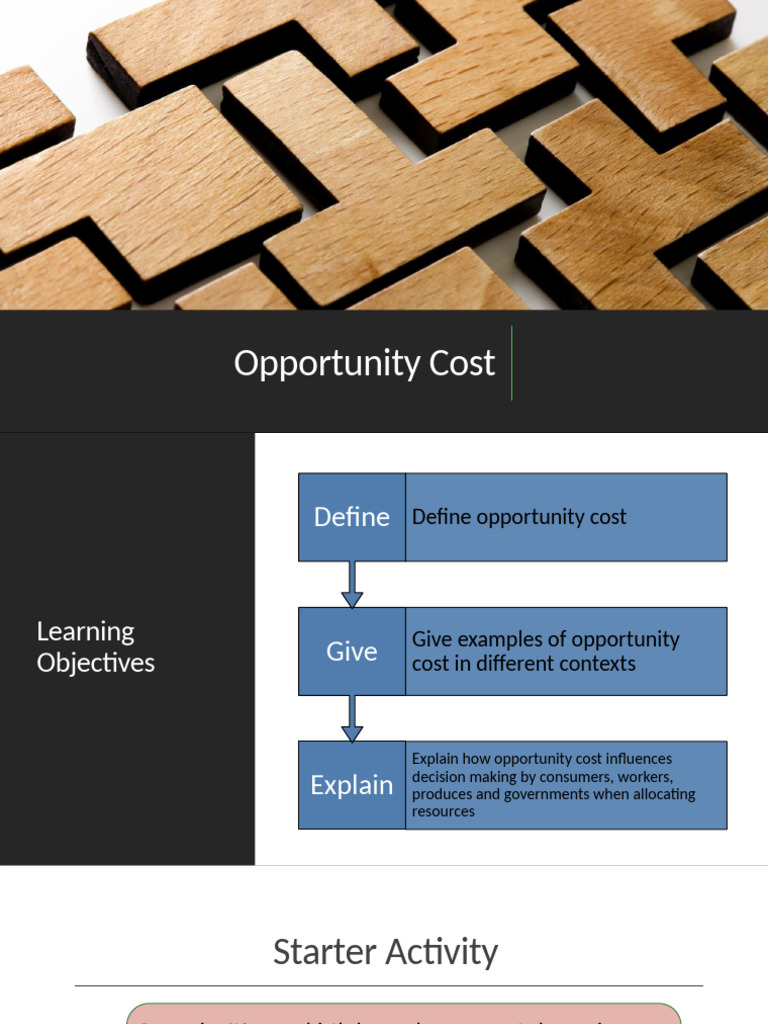 Lesson 3 Opportunity Cost | PDF