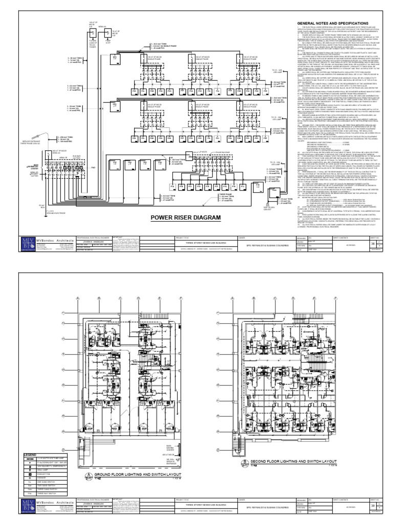 ELECTRICAL Construction Drawings | PDF | Electrical Wiring | Electricity