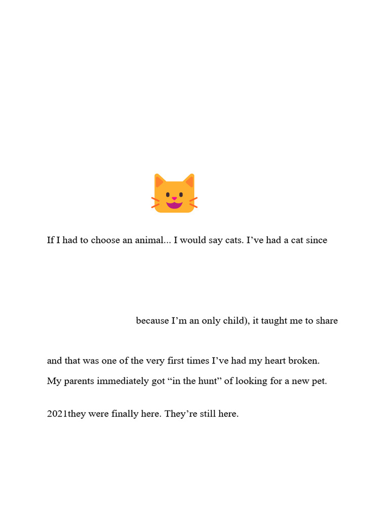 My Favorite Pet: A Tribute to Cats | PDF