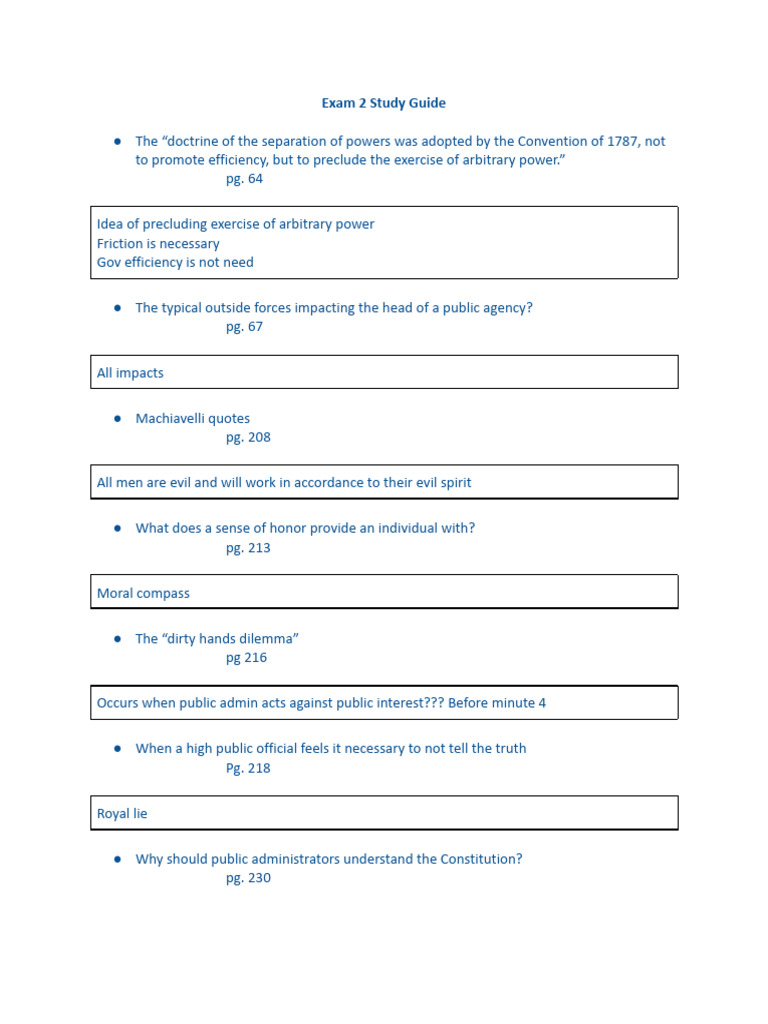Exam 2 Study Guide | PDF | Bureaucracy | Social Psychology