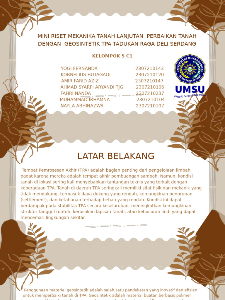 Miniriset Geosintentik Kel.5 | PDF