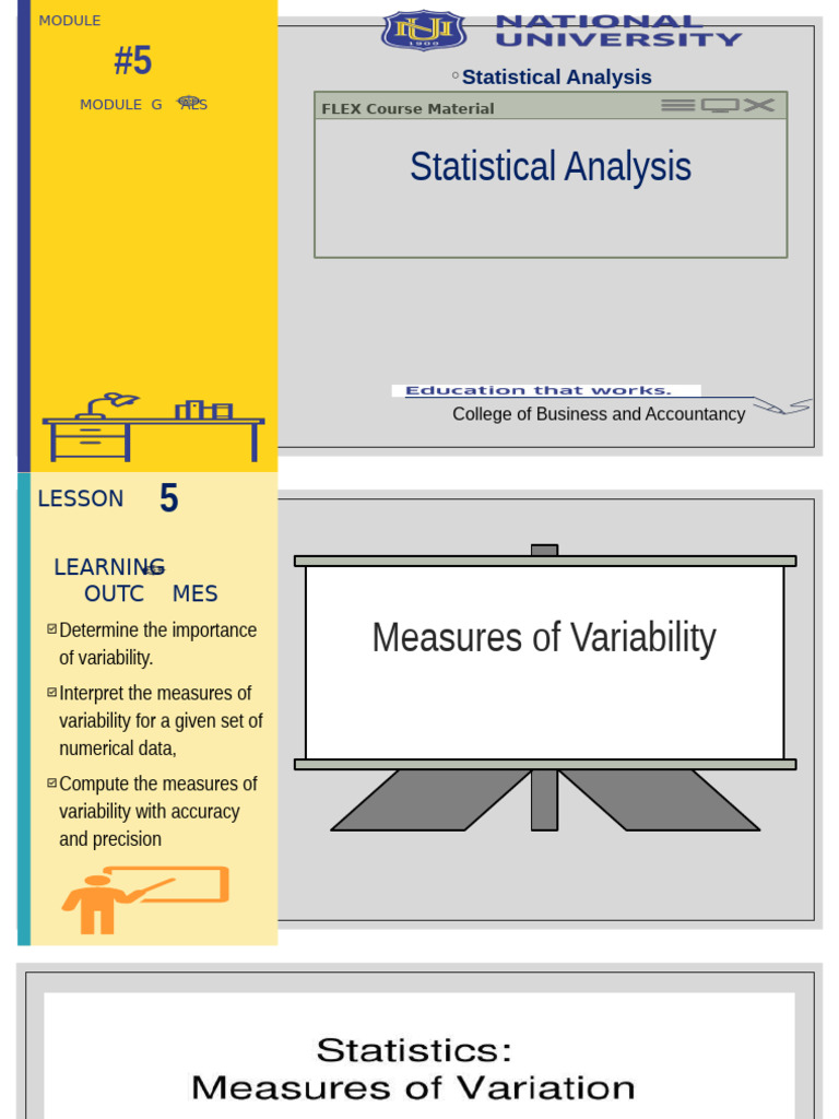 5 Statistical Analysis Measures of Dispersion (1) 1 | PDF | Coefficient ...