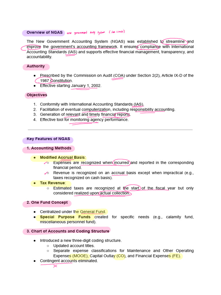 Overview Of Ngas Pdf Budget Financial Statement