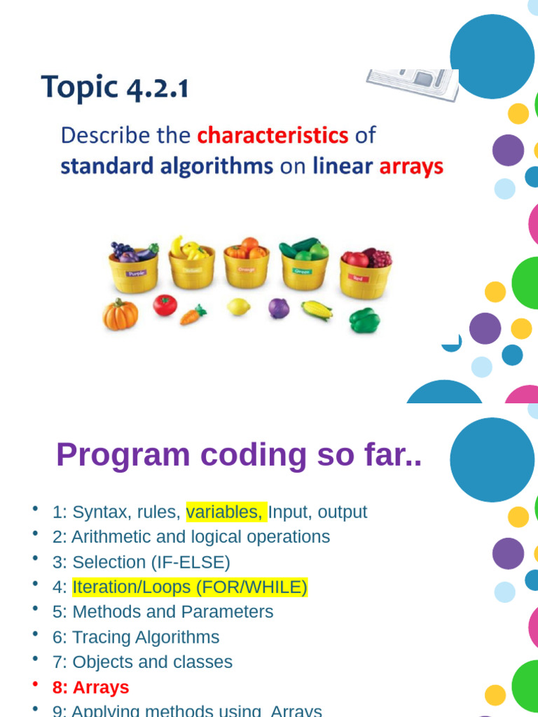 Array Data Structure 421 Connecting Computational Thinking And Program Design 1 Pdf