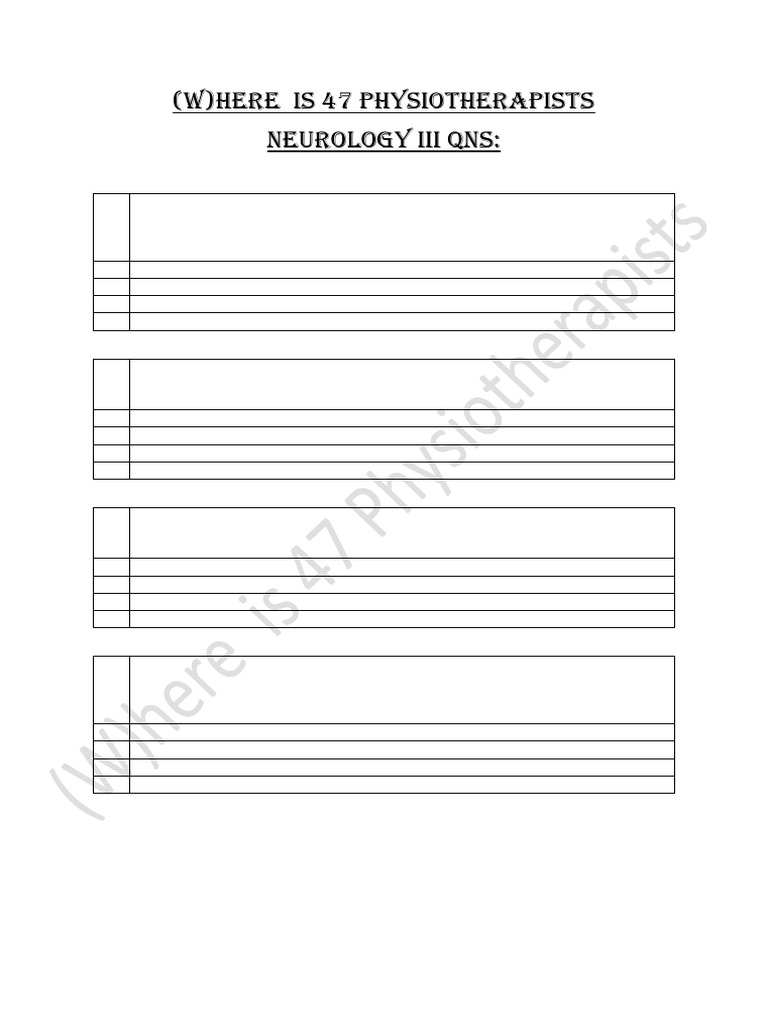 Neuro Iii Sci&pnl-Mcq-Questions | PDF | Anatomical Terms Of Motion ...