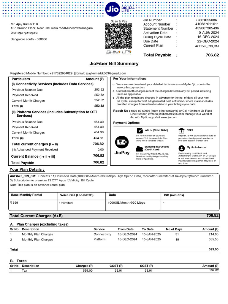 Broadband Bill Shariq Khan (2) (1) - Merged | PDF | Credit Card | Payments