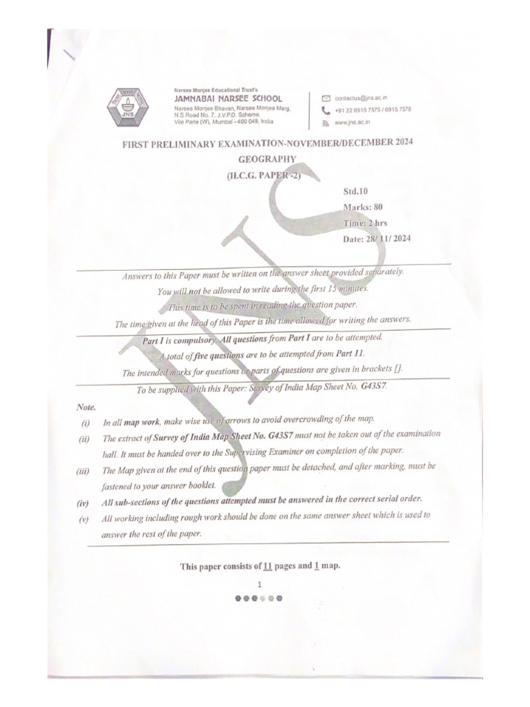 JNS geo prelim 1 (1) | PDF JNS geo prelim 1 (1) | PDF