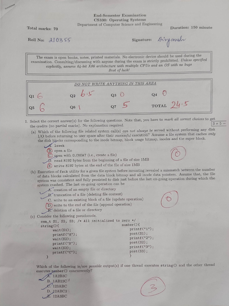 cs330_endsems_2023 | PDF | Computer File | Computer Data Storage