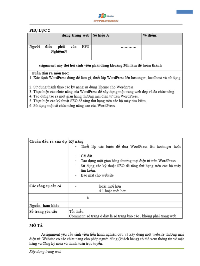 WEB2034 - Xay Dung Trang Web 2 - Assignment | PDF