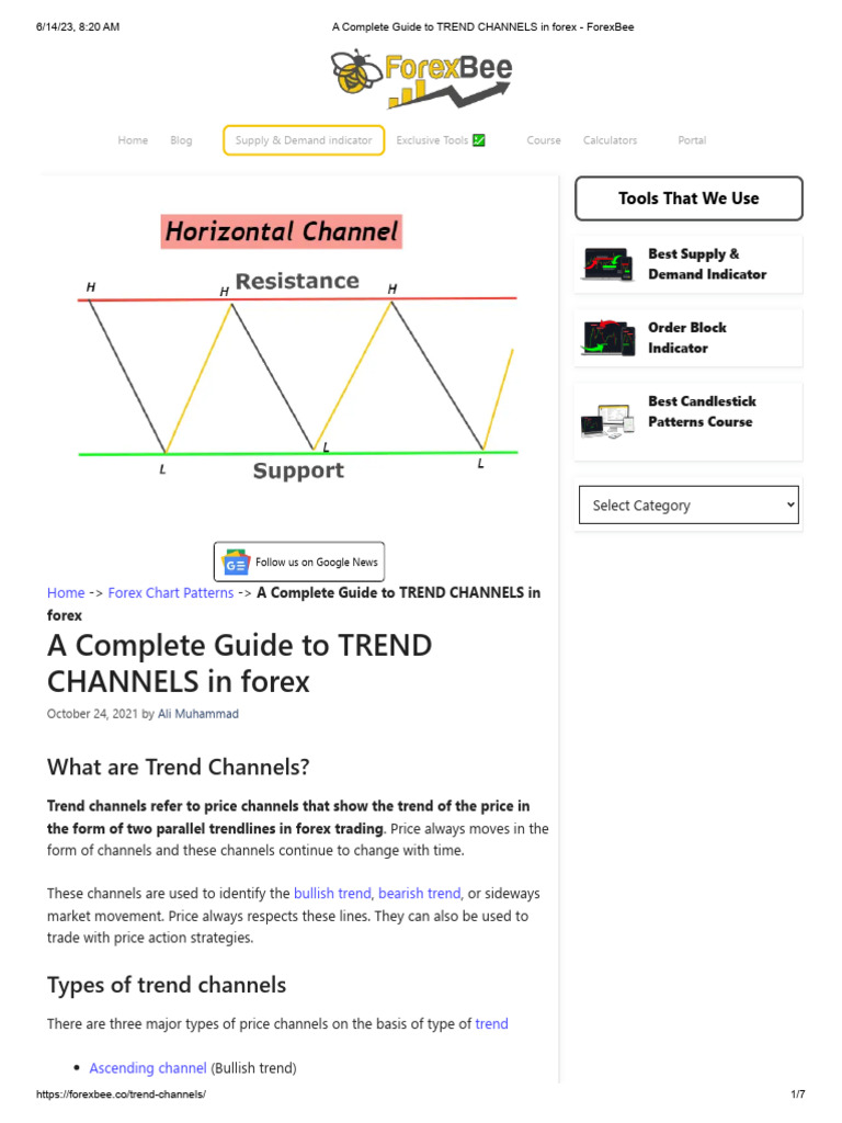 A Complete Guide to TREND CHANNELS in forex - ForexBee | PDF | Market ...