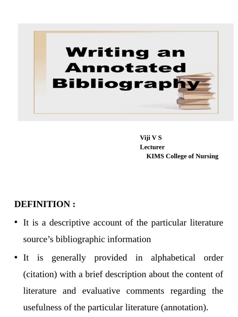 Annotated Bibliography | PDF | Citation | Bibliography