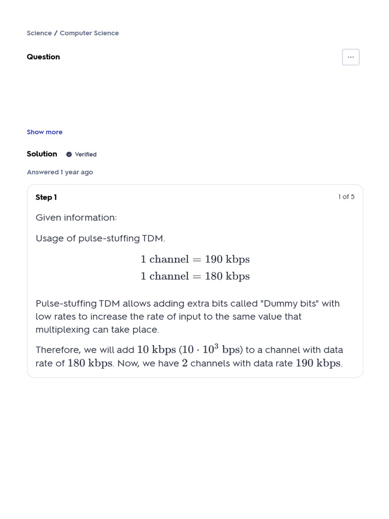 Two Channels, One With A Bit Rate of 190 Kbps and Another Wi Quizlet ...