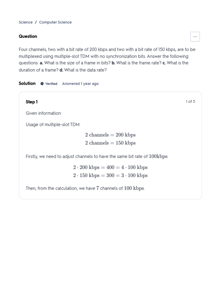 Four Channels, Two With A Bit Rate of 200 Kbps and Two With Quizlet | PDF | Bit Rate | Computing