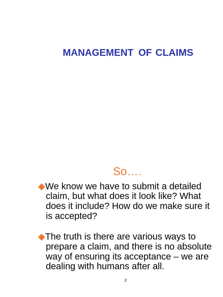 Effective Claim Management Strategies | PDF | Methodology