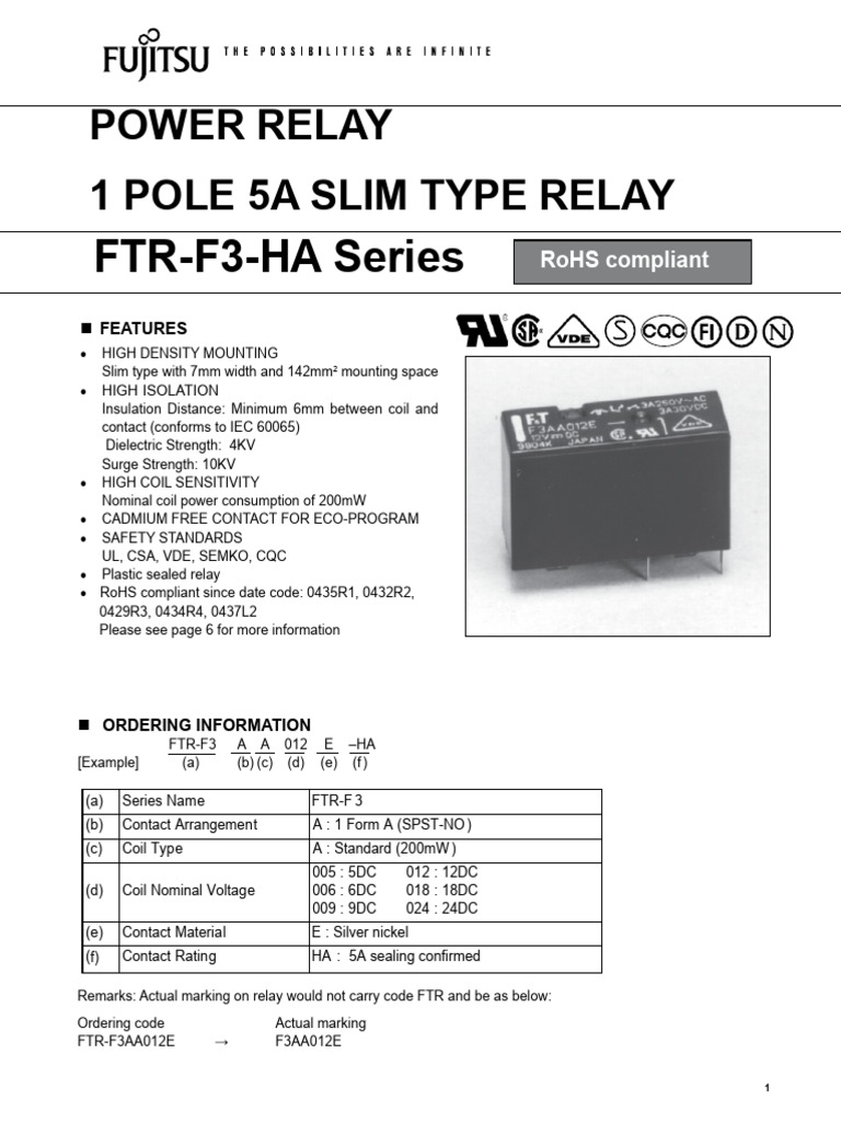 FTR-F3-HA-FujitsuMediaDevices | PDF | Alternating Current | Insulator (Electricity)