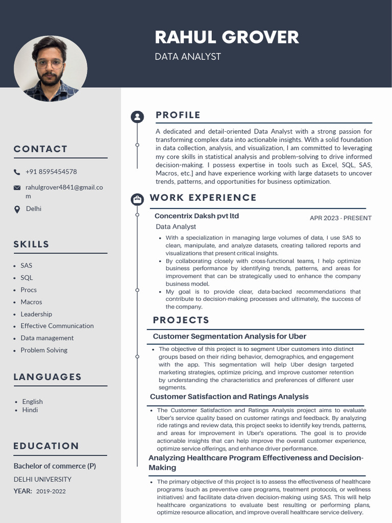 Rahul Grover SAS UPDATED Resume 2025 | PDF | Sas (Software) | Data Analysis