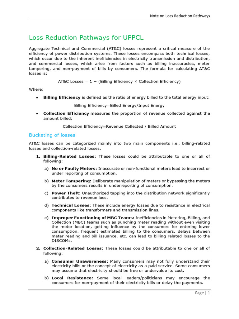UPPCL Loss Reduction Strategies | PDF | Electricity | Electric Power