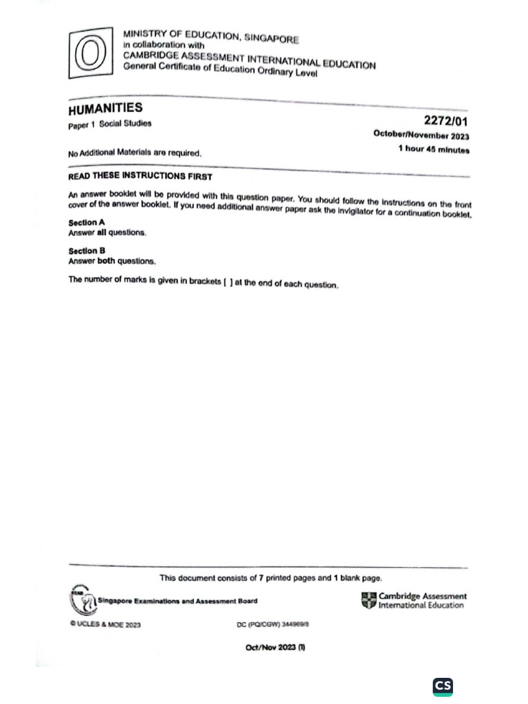 2023_OLevel_SS_QP | PDF