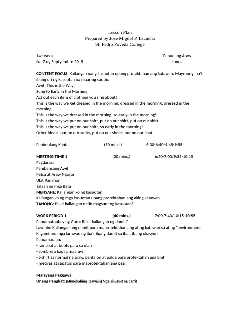 14-1 Highway Hills Lesson Plan | PDF