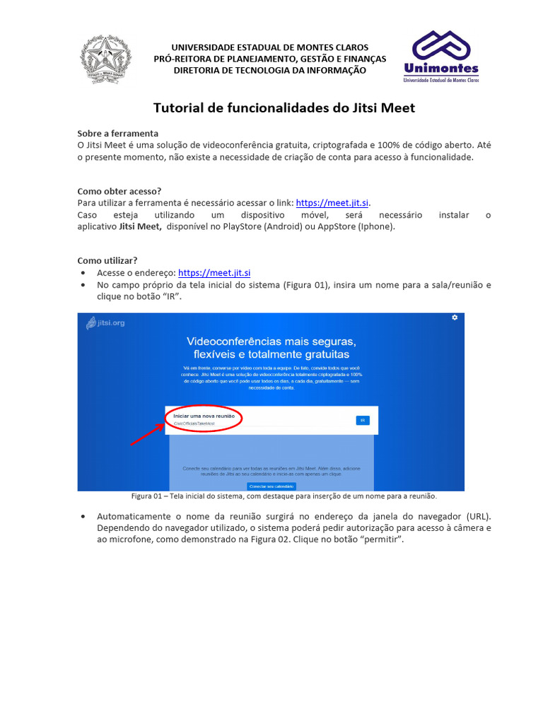 Tutorial Jitsi Meet Diretoria de Tecnologia Da Informacao 1 | PDF ...
