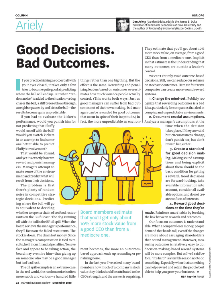 Good Decisions. Bad Outcomes. | PDF | License