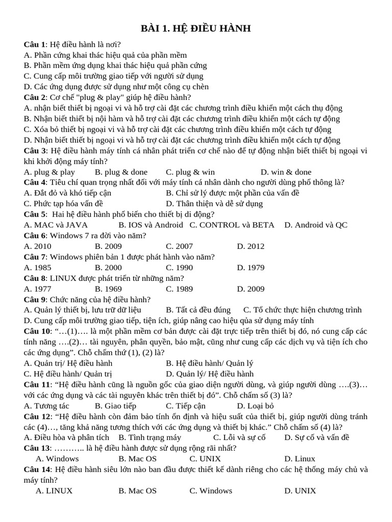 K11 TN Bài 1,2,3 | PDF