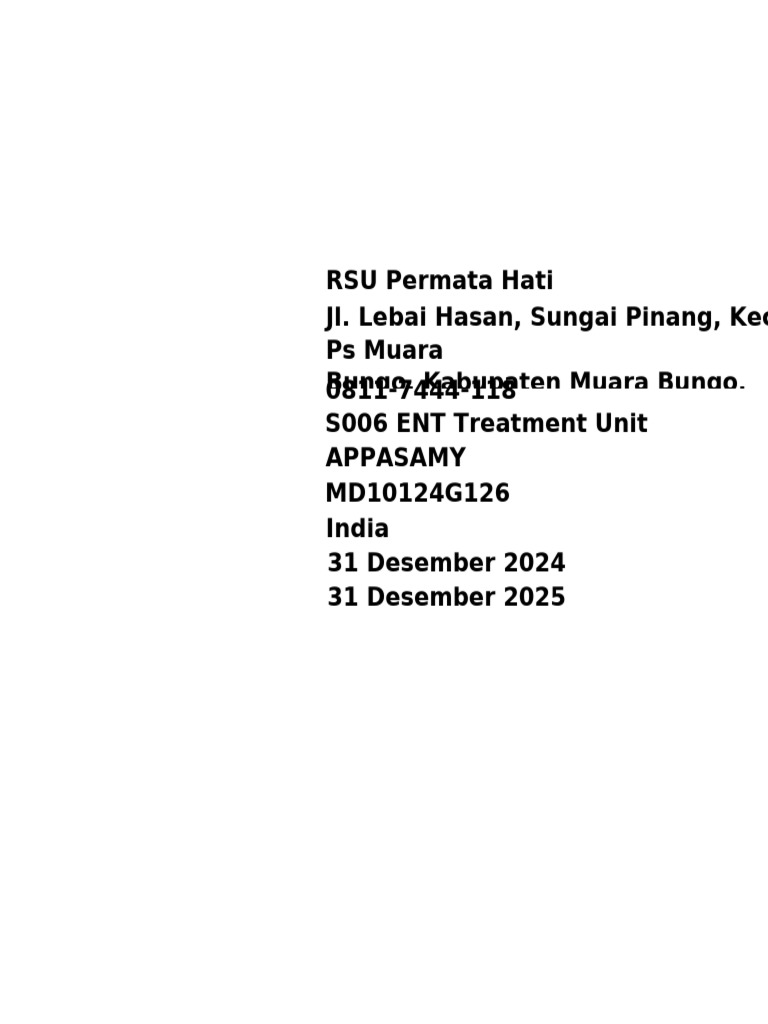 Kartu Garansi PRK Permata Hati | PDF